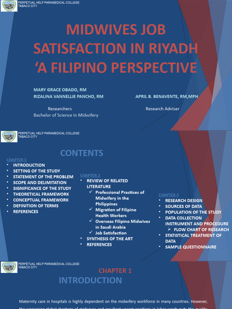 Filipino Midwives' Job Satisfaction in Riyadh | PDF | Midwife | Midwifery