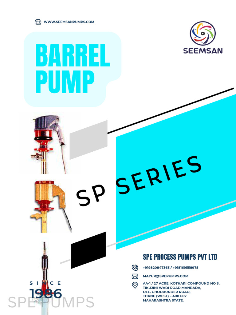 Motorised Barrel Pumps for Chemicals | PDF | Technology & Engineering