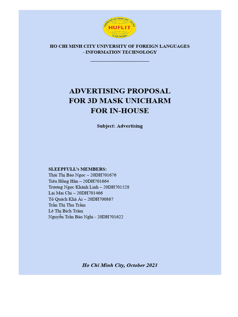 Outline For Advertising Proposal | PDF | Advertising | Brand