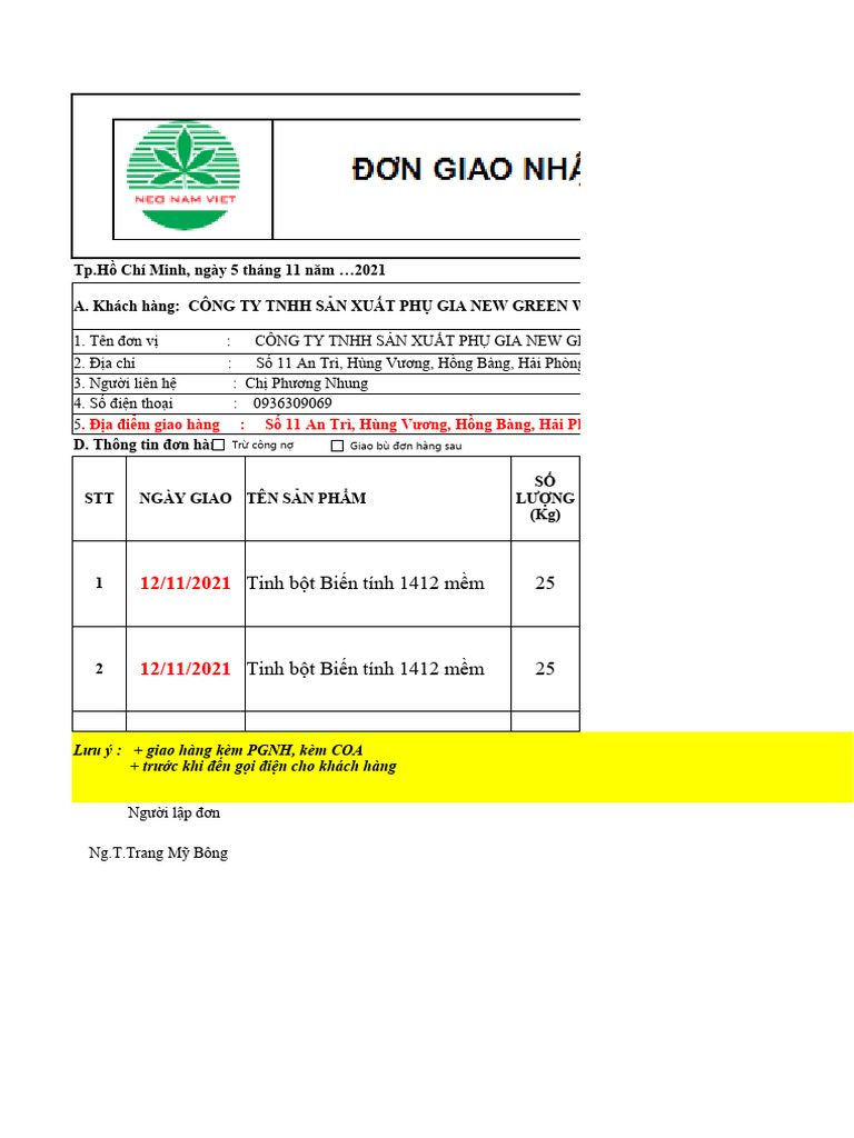 New Green World - mẫu | PDF