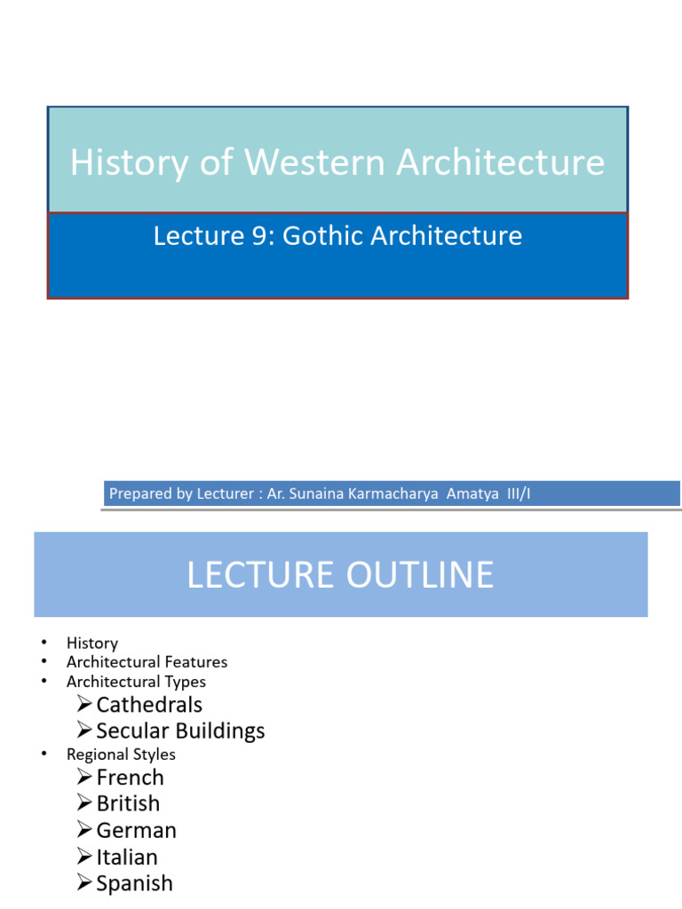 Lecture 9 Gothic | PDF | Travel | Home & Garden