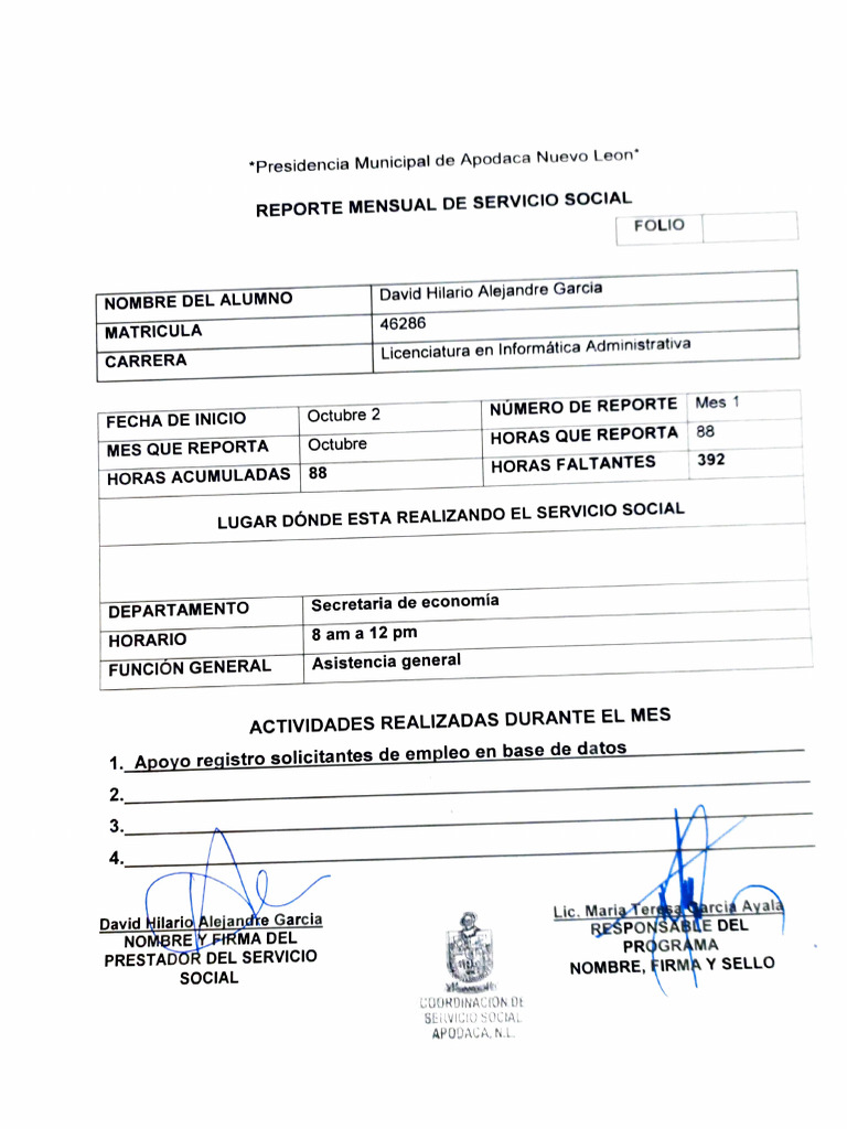 Reporte Mensual SS Oct2023 M1 | PDF