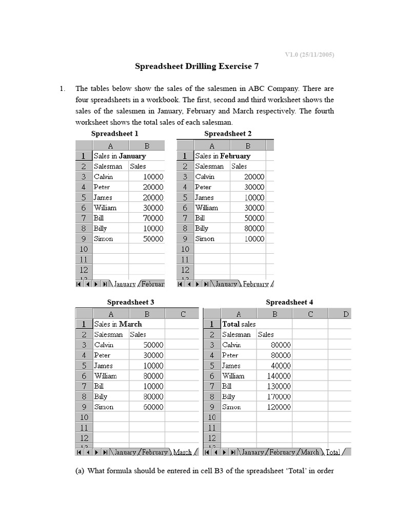 試算表練習 7 - 函數 (VLOOKUP) | PDF | Spreadsheet | Worksheet