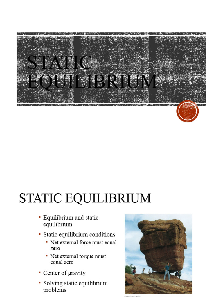 Static Equilibrium and Torque Analysis | PDF