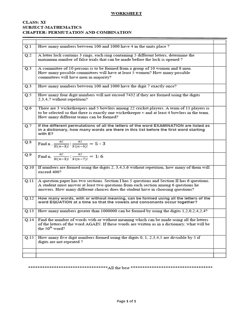 Worksheet Per and Comb | PDF | Language Families | Human Communication