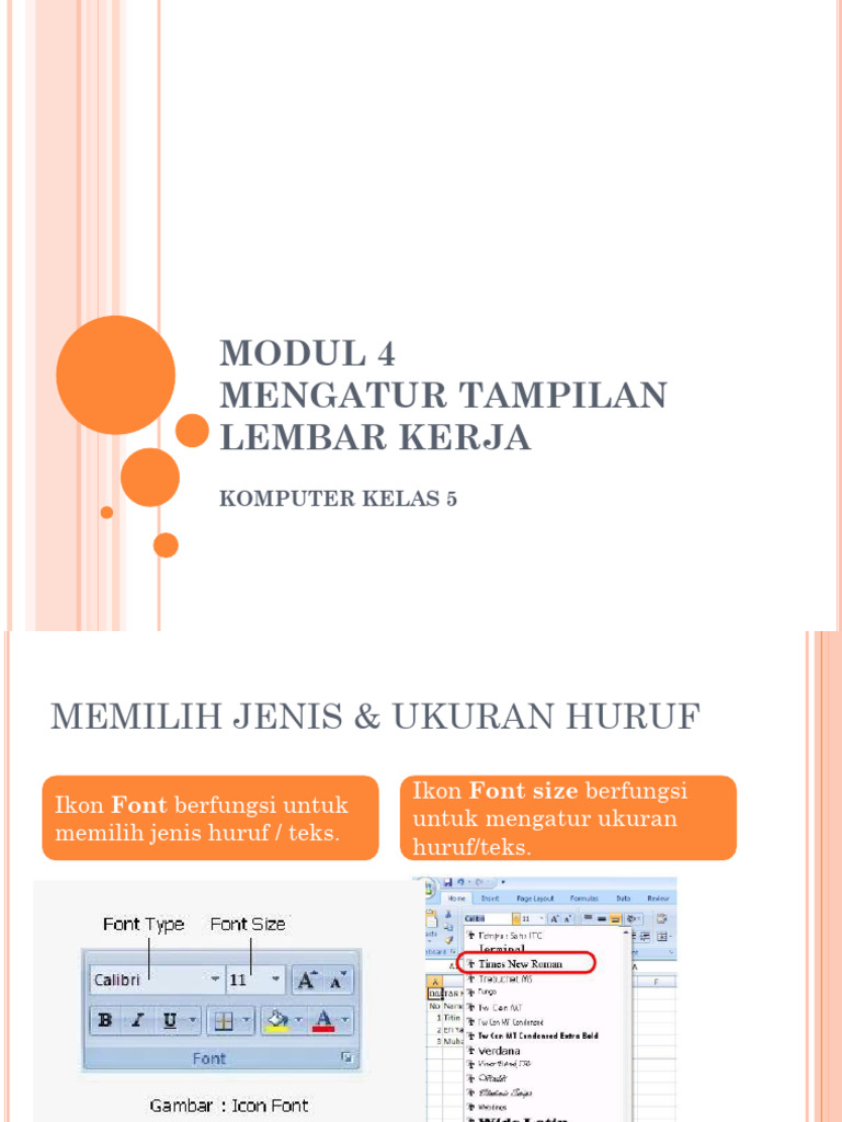 Modul 4 Mengatur Tampilan Lembar Kerja | PDF