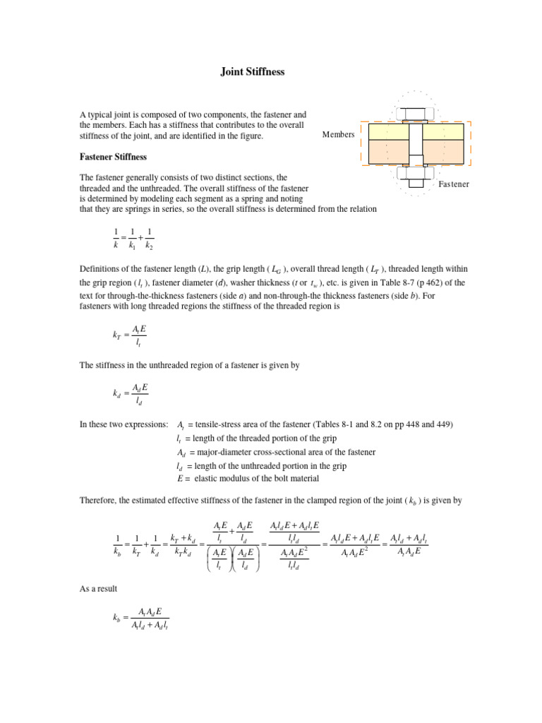 Joint Stiffness | PDF | Applied And Interdisciplinary Physics | Mechanical Engineering