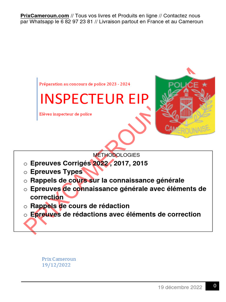 Bord Inspecteur Police 104 | PDF