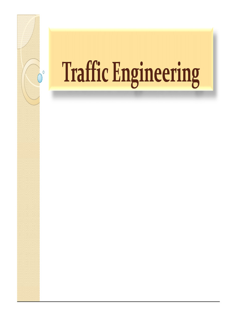 Traffic Engineering | PDF