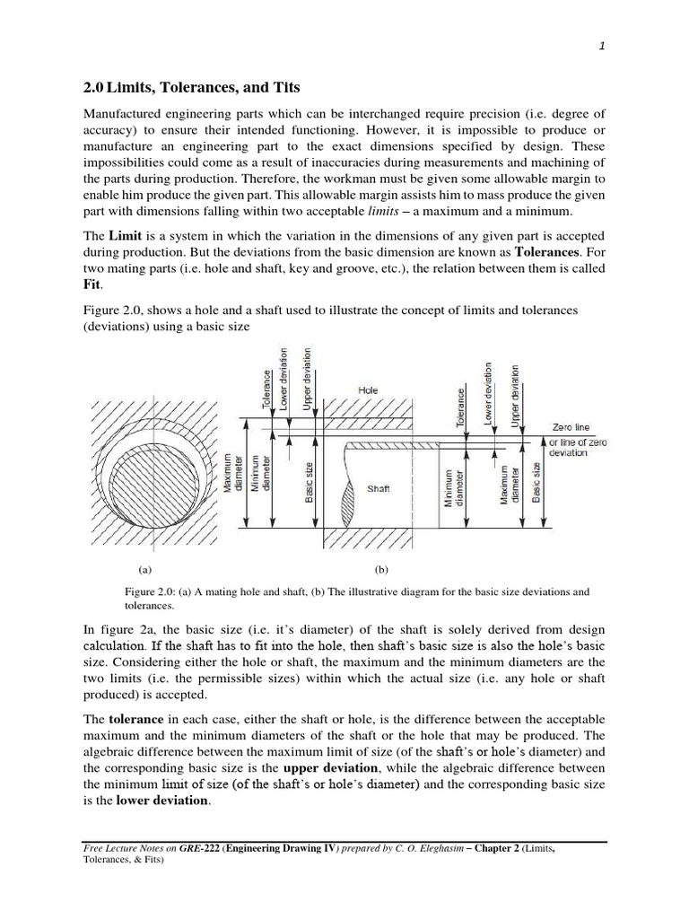 Engineering Drawing IV: Limits & Fits | PDF | Engineering Tolerance ...