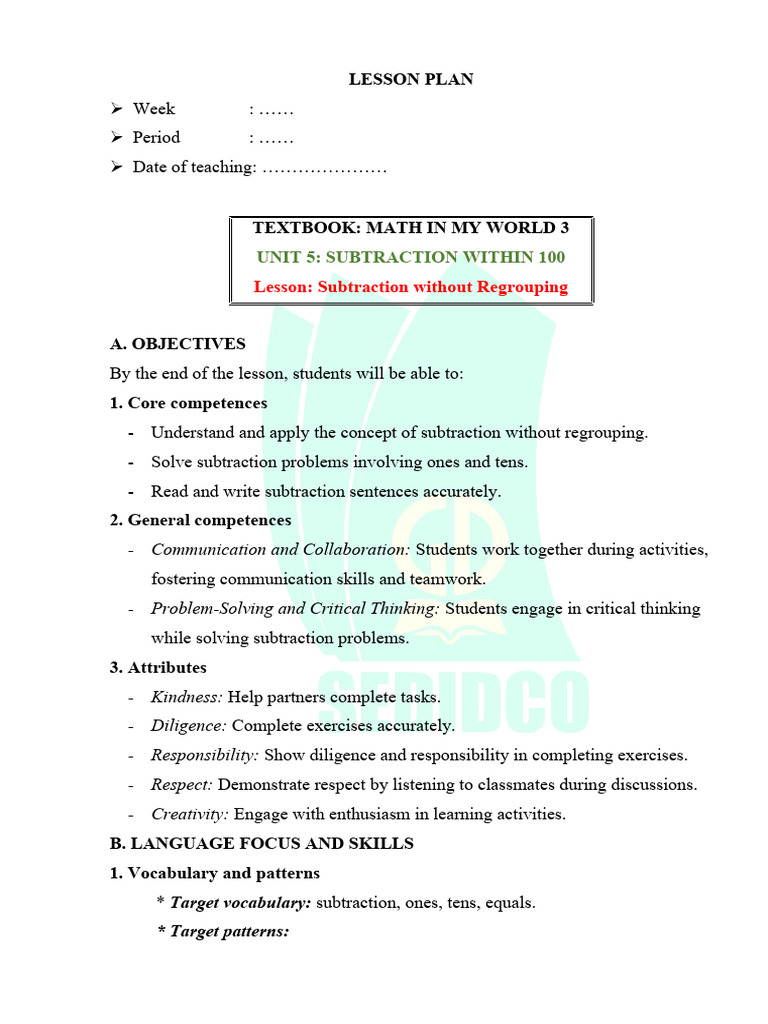 Amazing Science Unit 5 - Lesson 1 | PDF | Subtraction | Critical Thinking