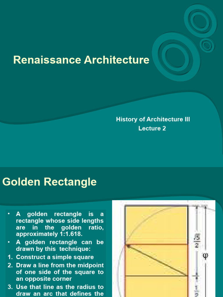 Lecture 2 Part 1 Renaissance | PDF | Architectural Elements ...