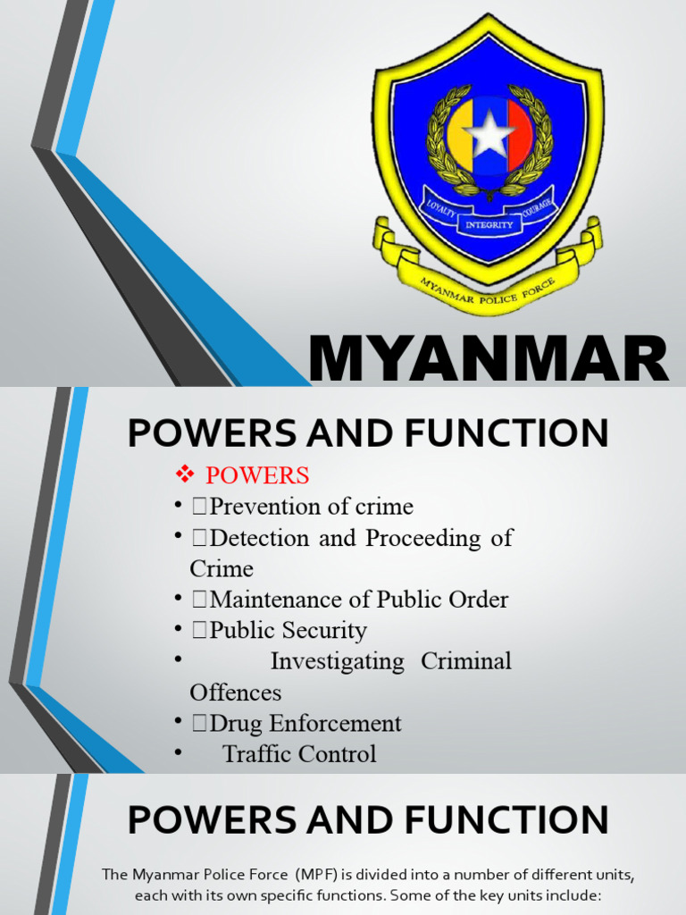 Myanmar Police Force | PDF