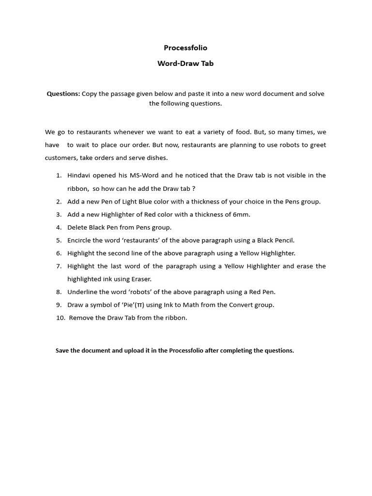 Questions: Copy The Passage Given Below and Paste It Into A New Word Document and Solve | PDF