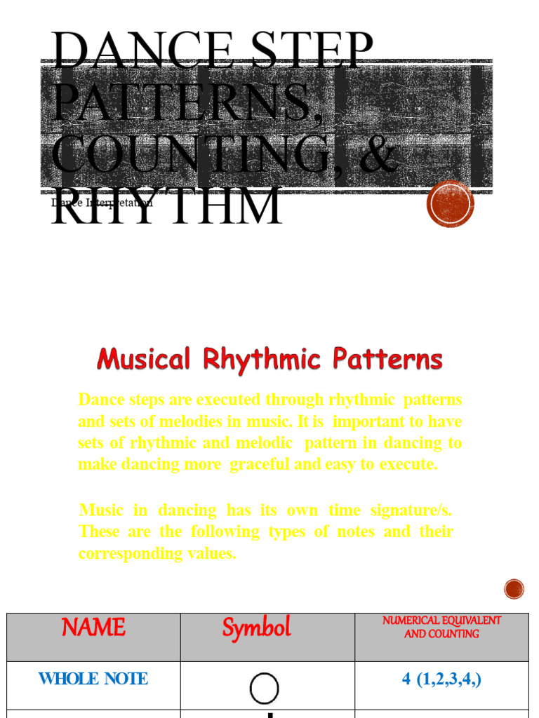 Dance Step Patterns, Counting, & Rhythm | PDF