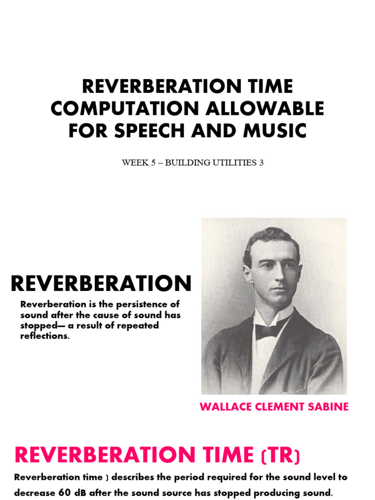 Week 5 Reverberation and Computation | PDF | Acoustics | Sound