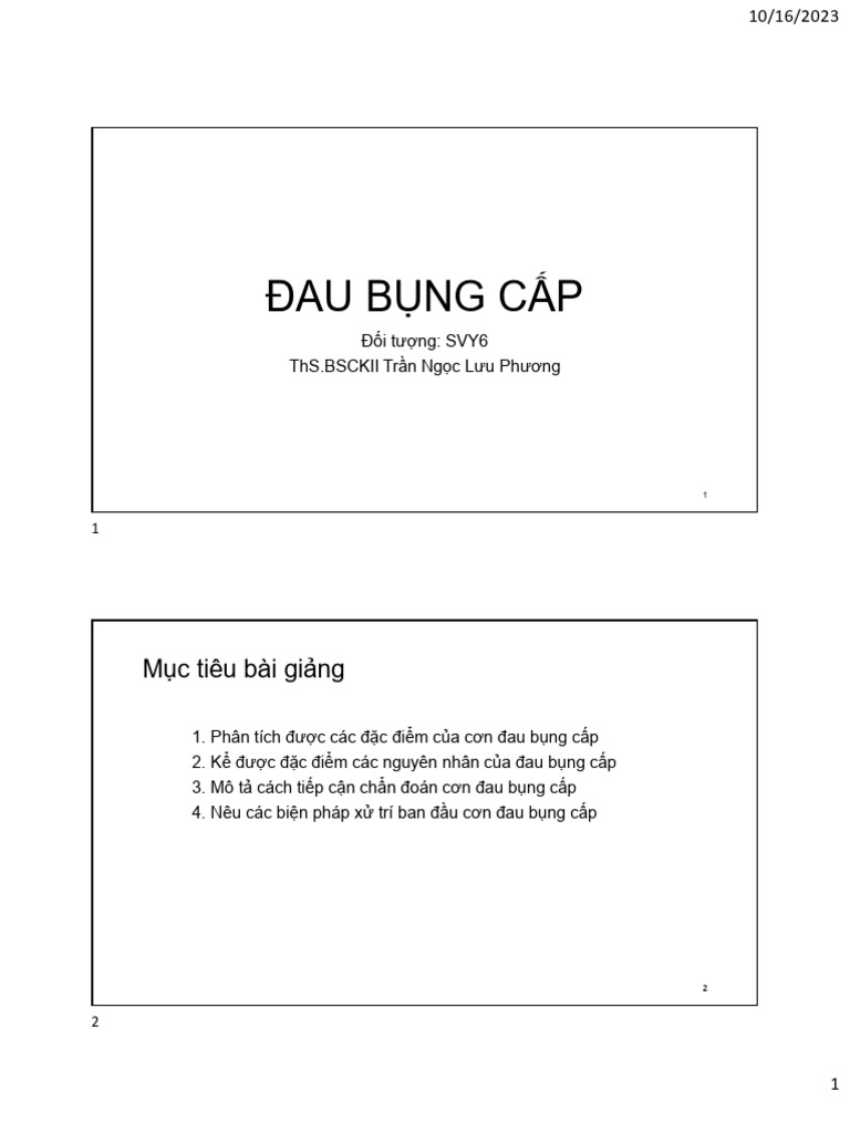 Dau Bung Cap Y6 | PDF