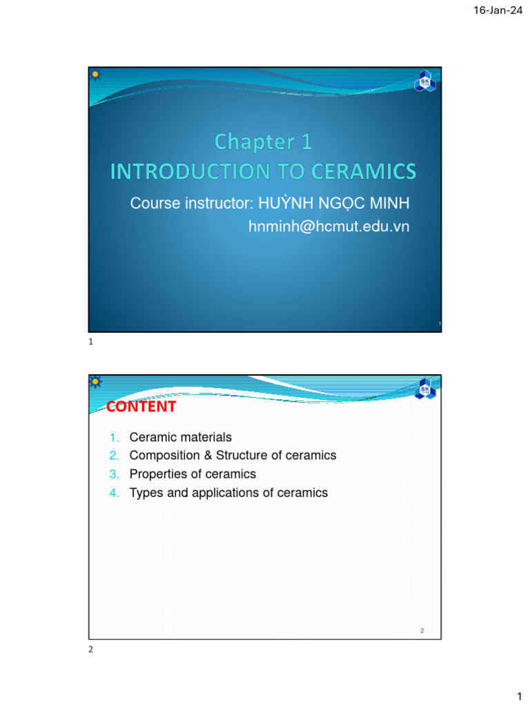 Chap 1-Introduction To Ceramics | PDF | Ceramics | Fracture