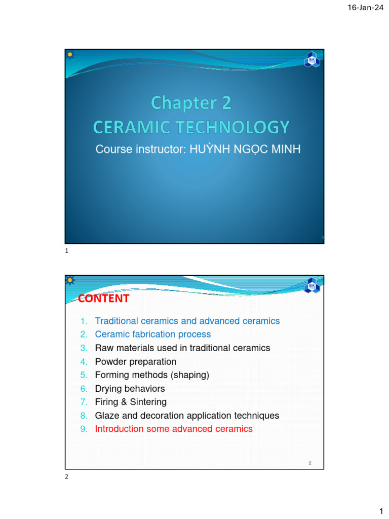 Chap 2-Ceramic Technology | PDF