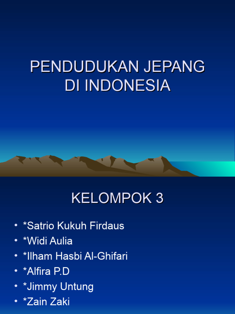 Dampak Pendudukan Jepang di Indonesia | PDF