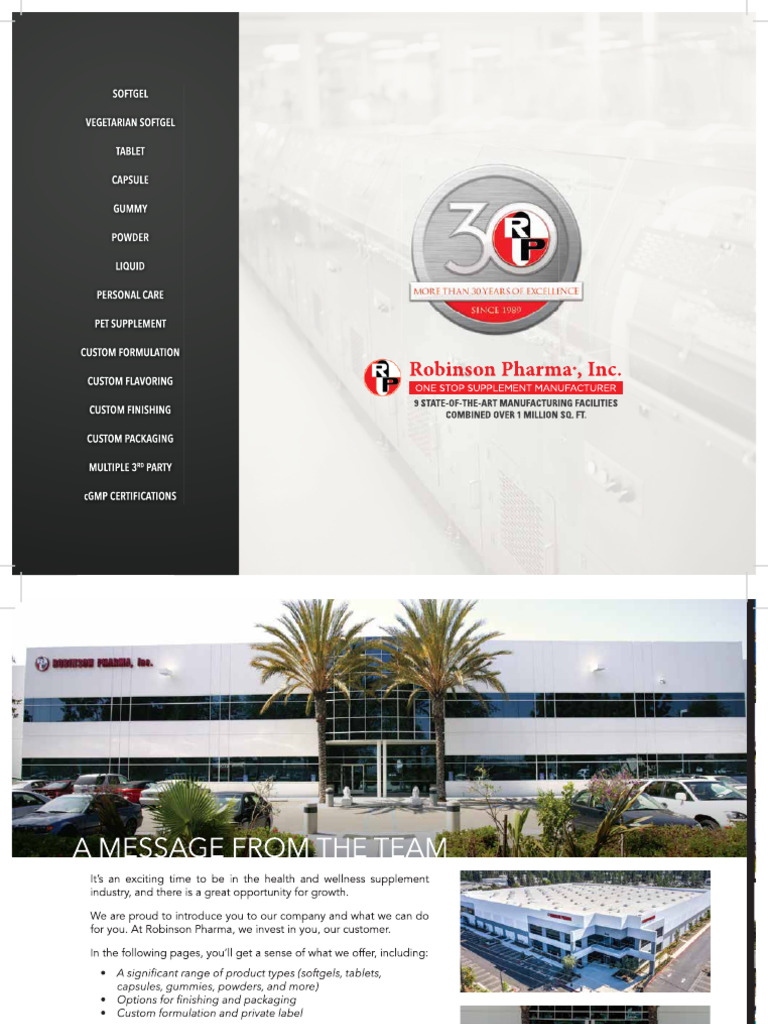 Robinson Pharma Brochure | PDF