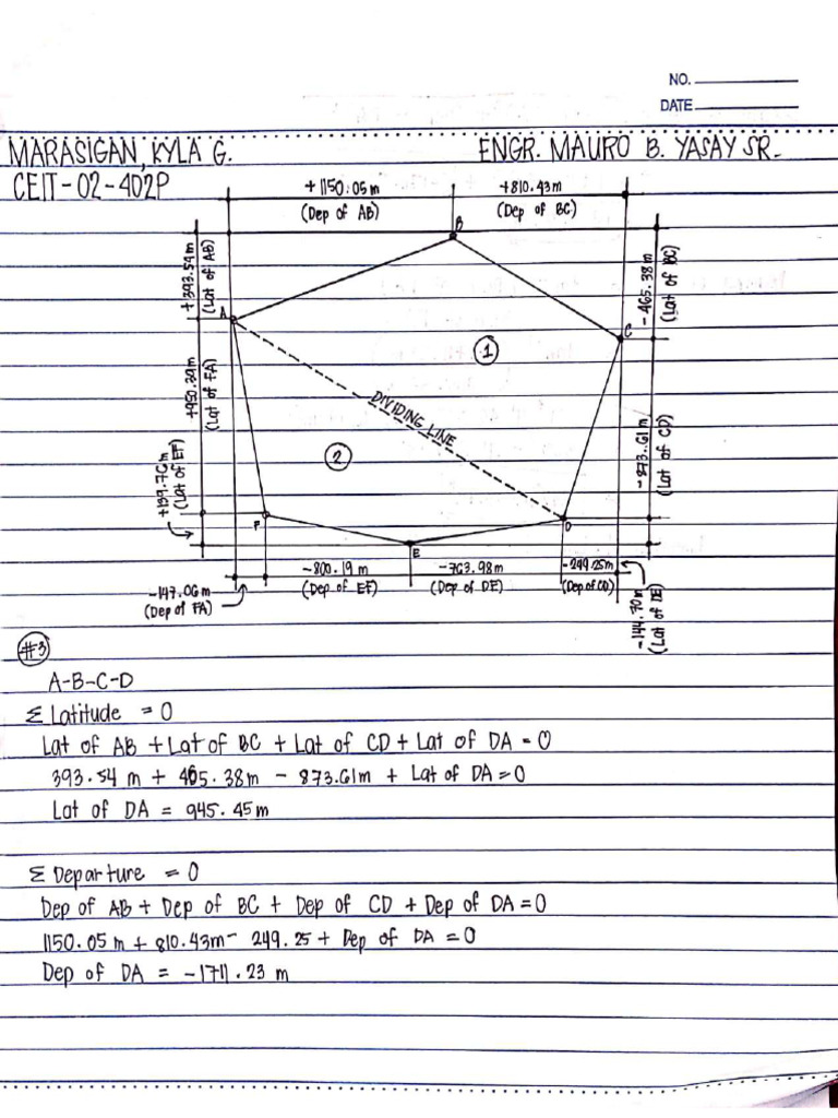 Latitude And Departure Surveying Pdf