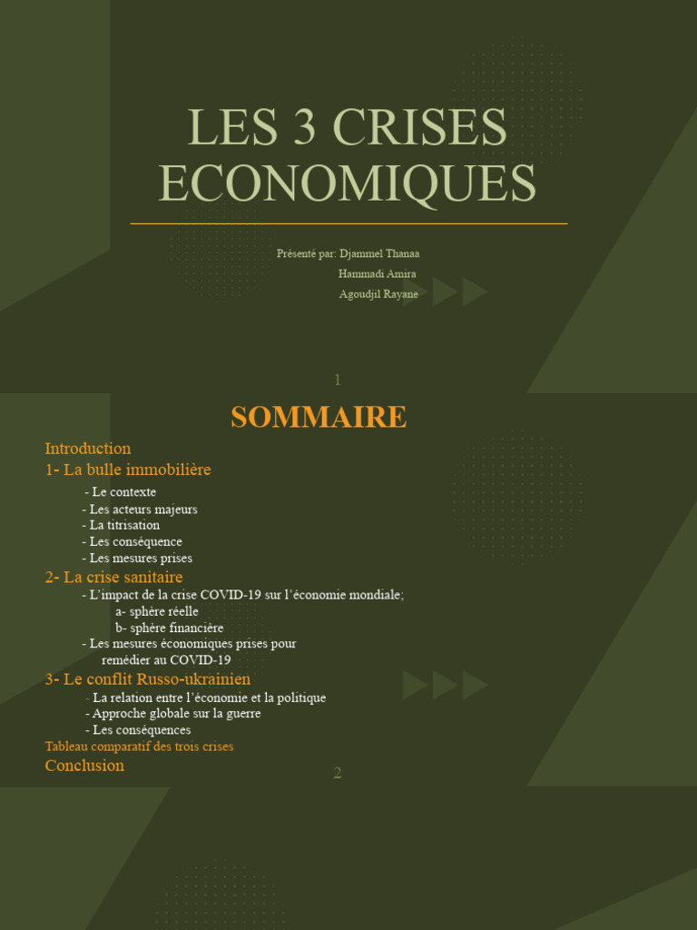 Trois Crises Économiques Mondiales | PDF | Sciences sociales