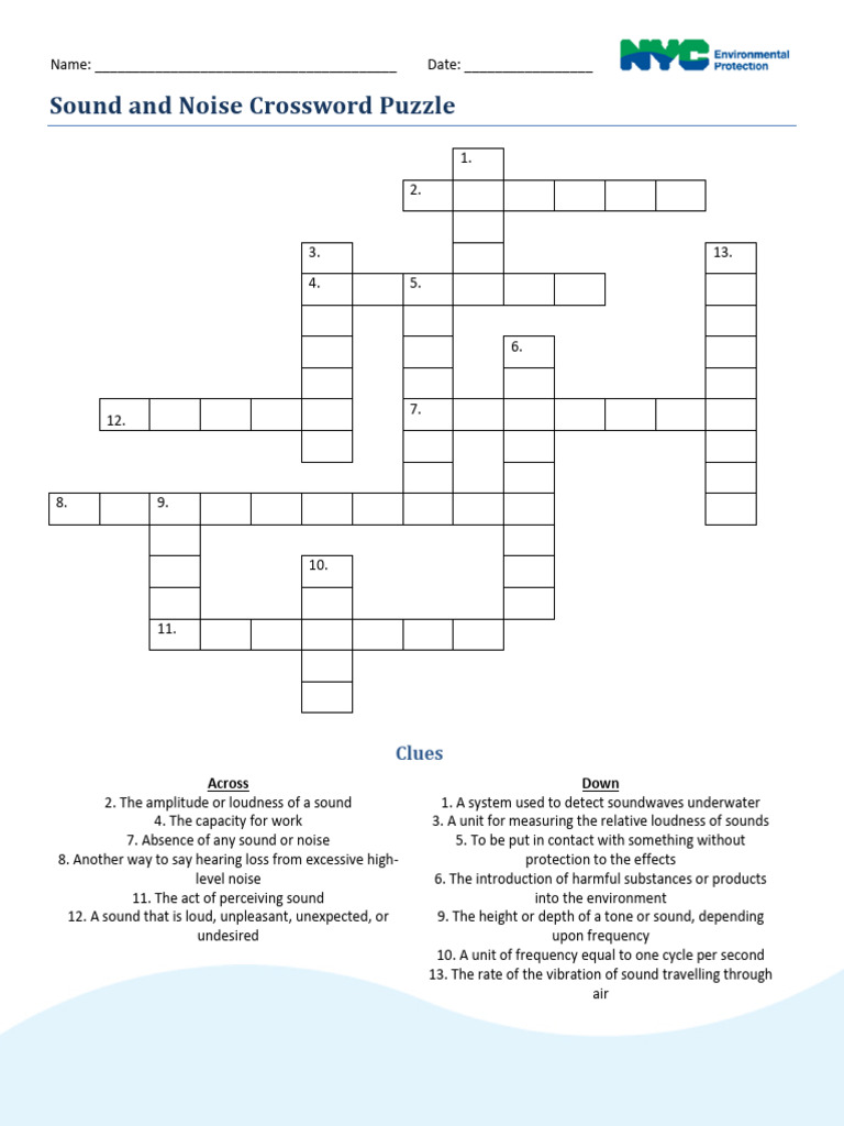 Sound and Noise Puzzle Activities | PDF | Sound | Noise