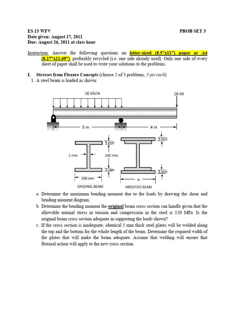 1st Sem Es 13 Prob Set 3 | PDF