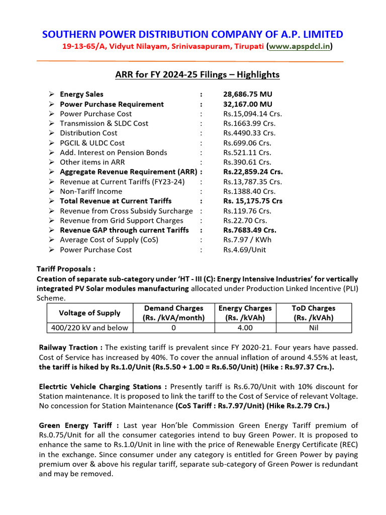 SPDCL Brief | PDF | Sustainable Energy | Sustainable Technologies