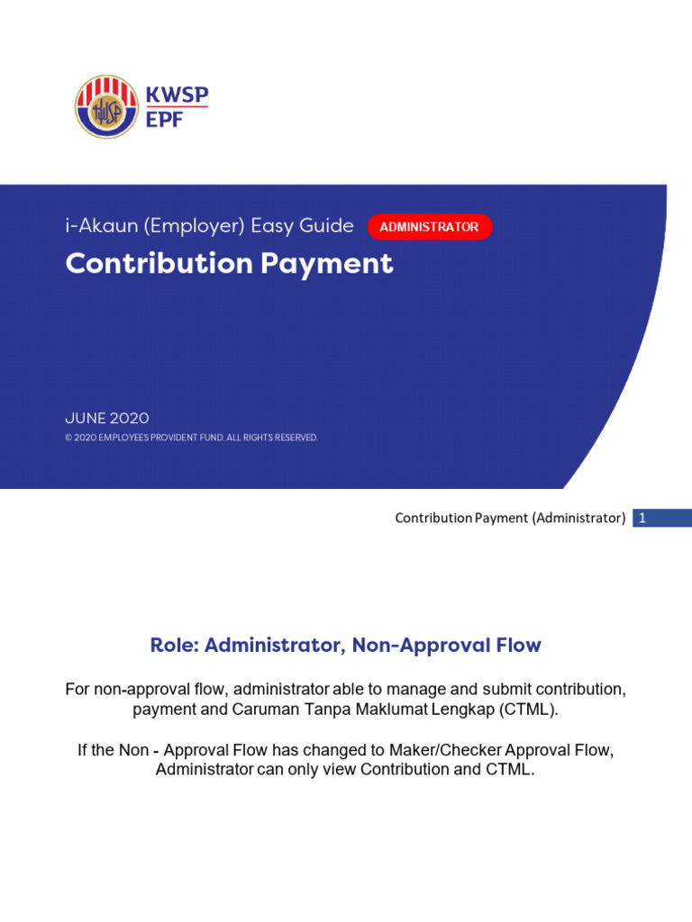 Easy Guide - Admin Contribution Payment | PDF | Receipt | Debit Card
