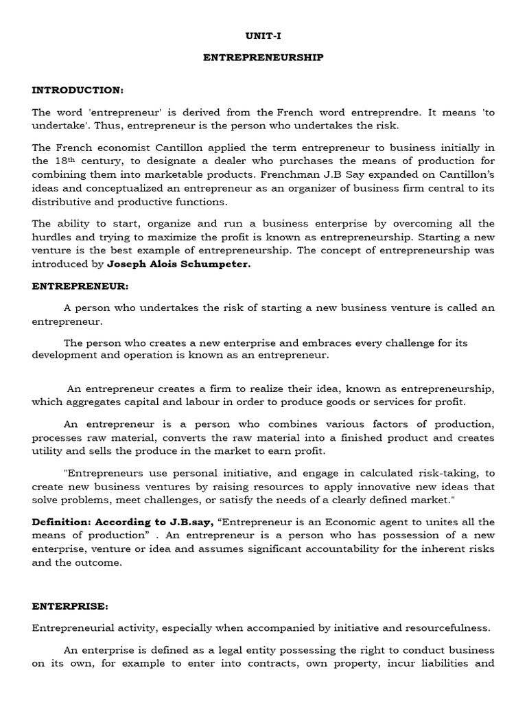 Entrepreneur Notes | PDF