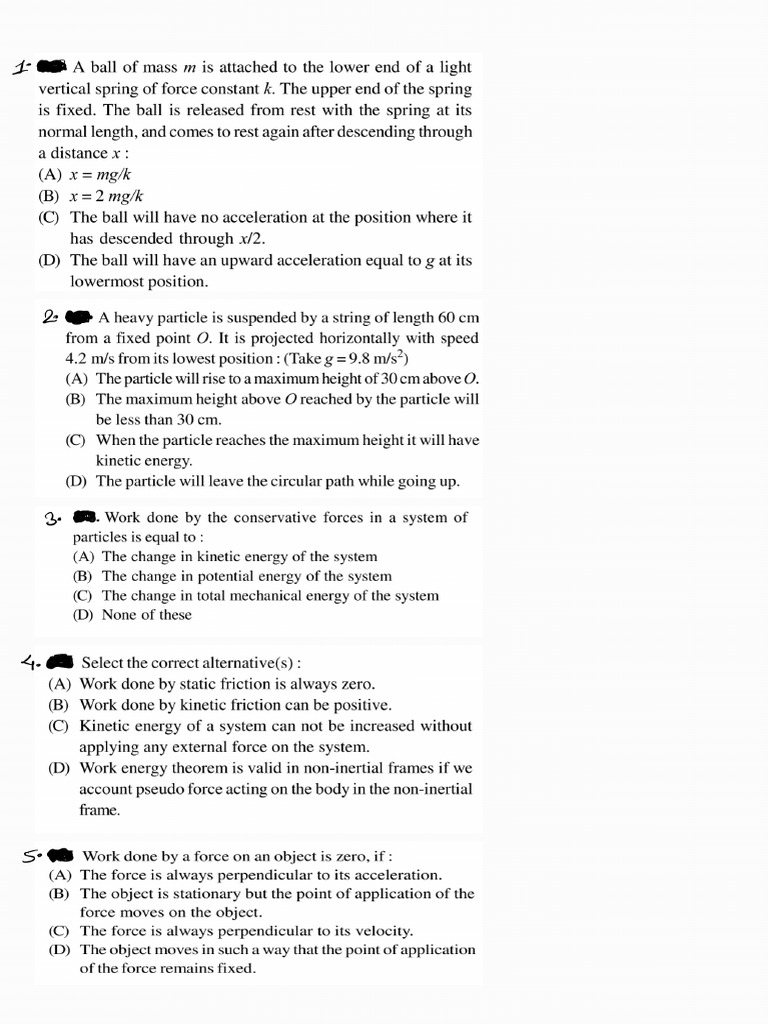 Work and Energy Test 2 | PDF