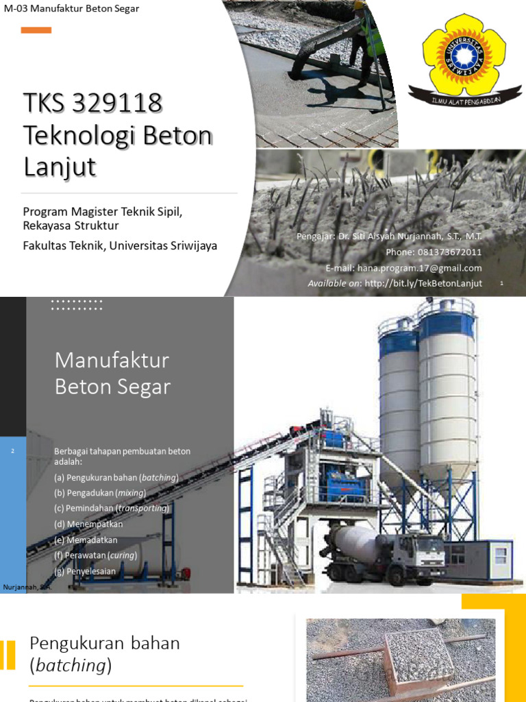 03 Tek Beton Lanjut - Manufaktur Beton Segar - 06 | PDF