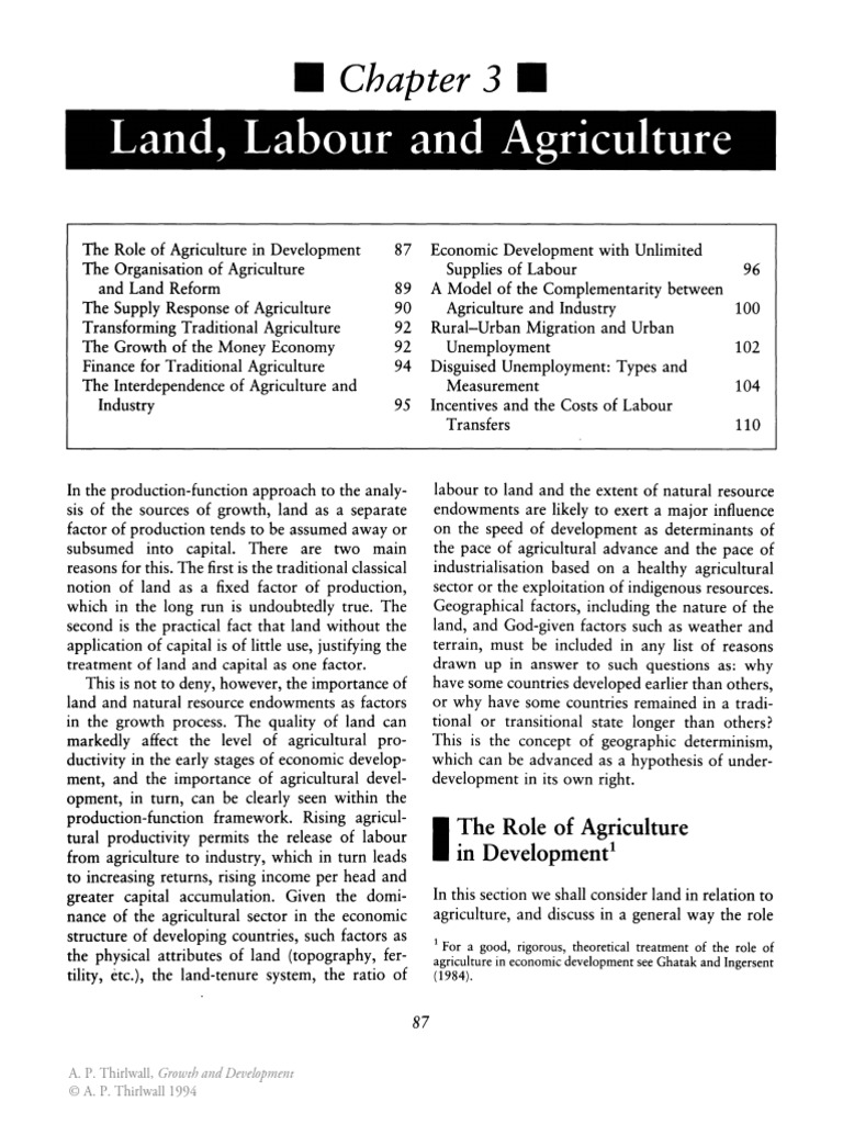 Land, Labour and Agriculture: II II | PDF | Economics | Labour Economics