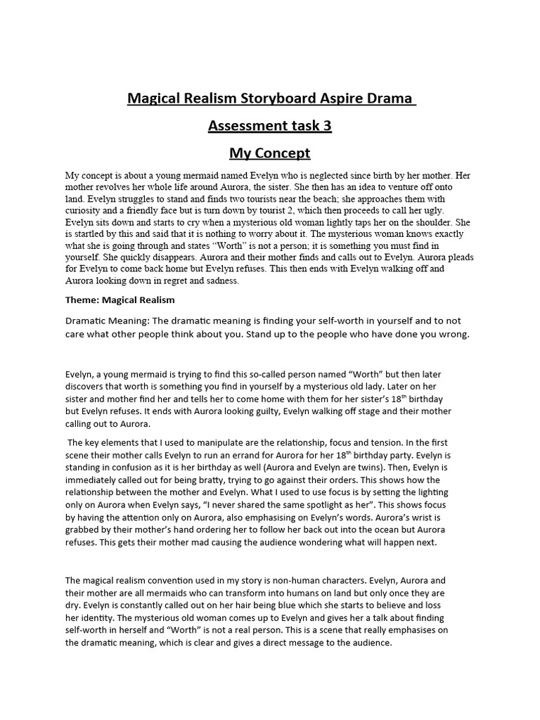 8 Aspire Magical Realism Storyboard Scaffolding | PDF | Art | Mystery ...