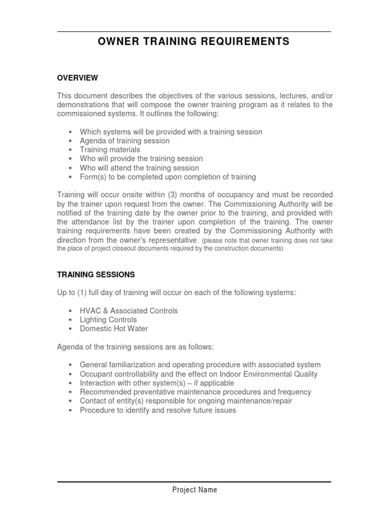 MEP Training Plan Template | PDF | Engineering