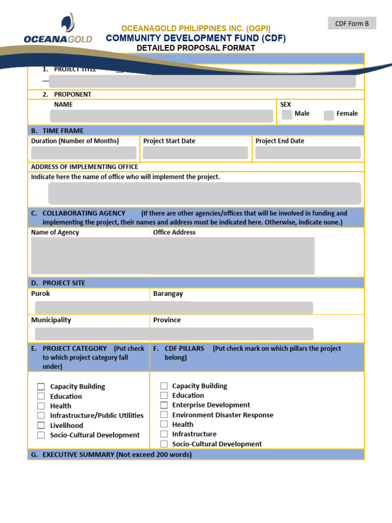 Detailed Proposal Format | PDF | Capacity Building | Economies