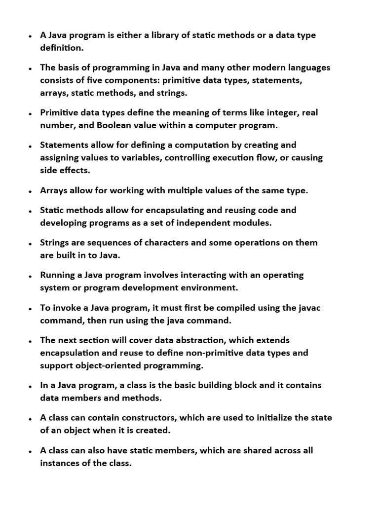 Java Programming Essentials | PDF