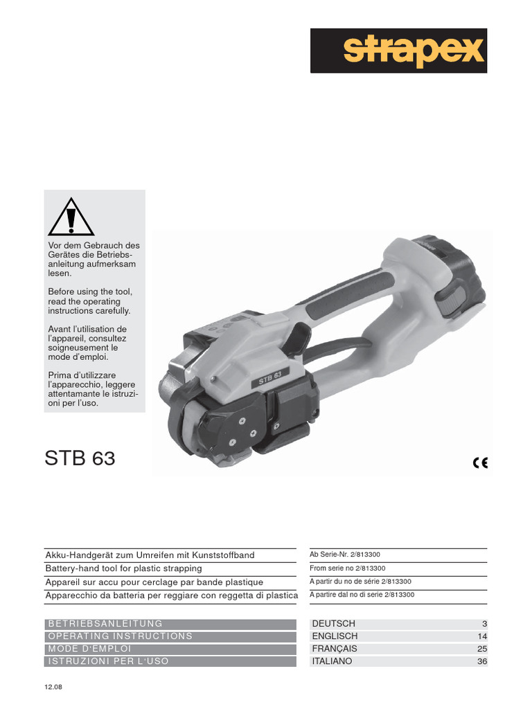 Strapex STB-63 - Manual | PDF