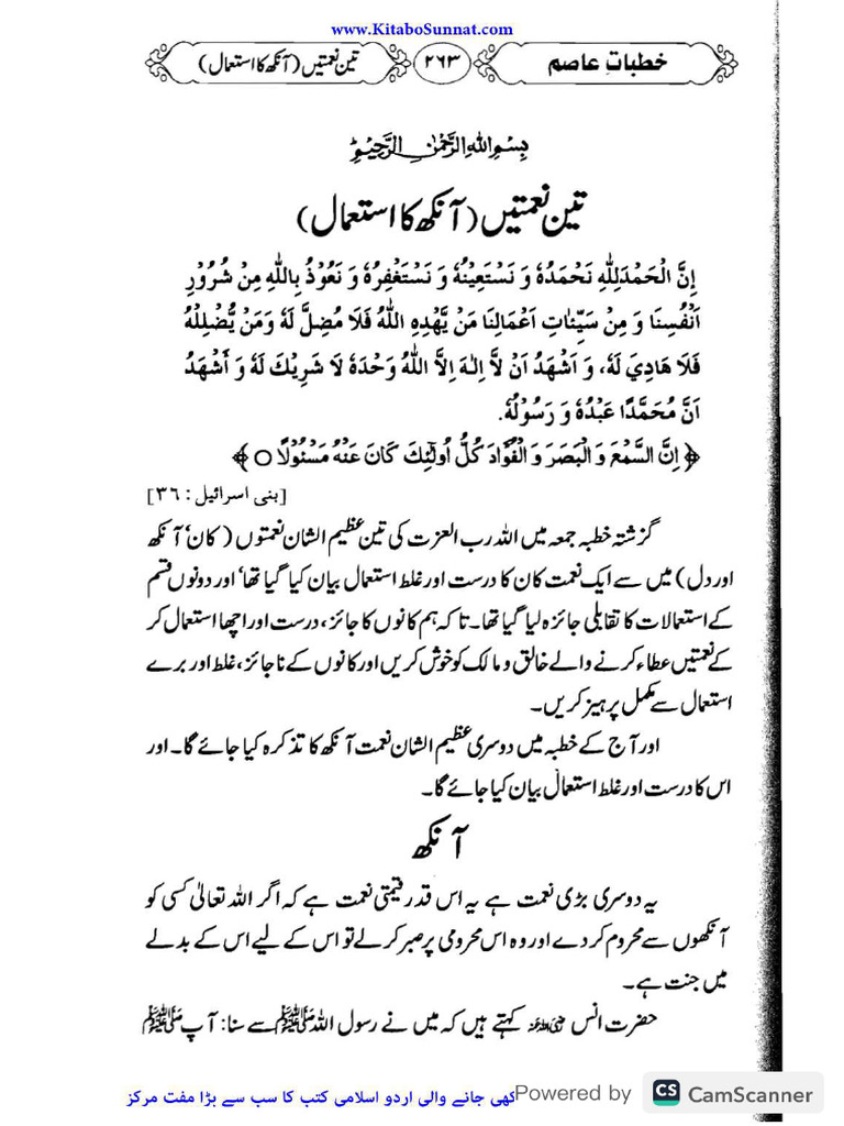 Nazar or Ankho Sy Hony Waly Gunnah (Session in Shaheen Acdemy) | PDF
