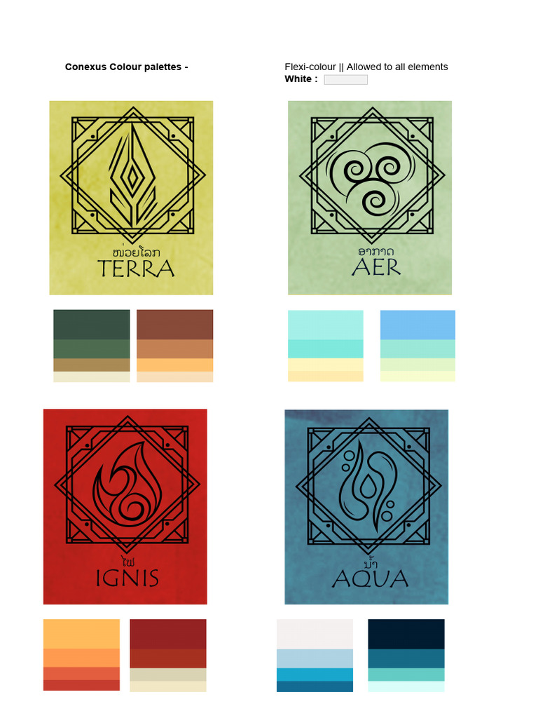 Conexus Flexi-Colour Palettes Guide | PDF