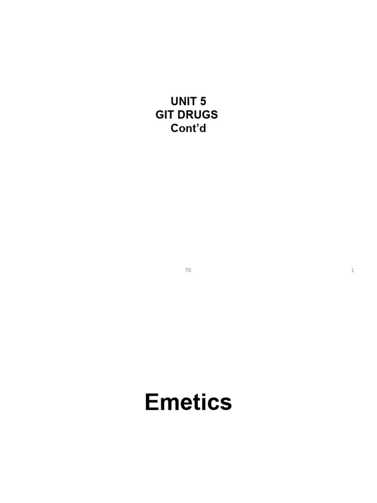 Overview of Emetics, Antiemetics, and Laxatives | PDF | Vomiting ...