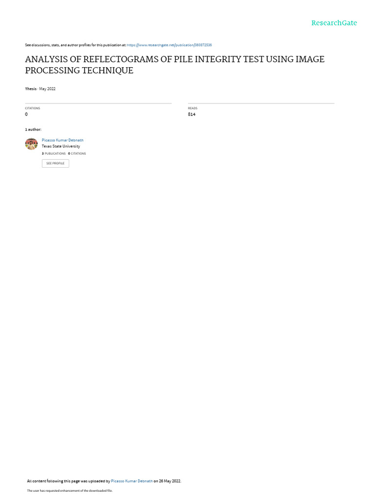 Analysis of Reflectograms of Pile Integrity Test Using Image Processing ...
