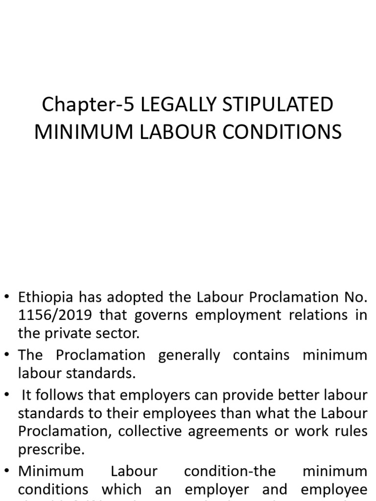 Chapter-5 LEGALLY STIPULATED MINIMUM LABOUR CONDITIONS | PDF ...