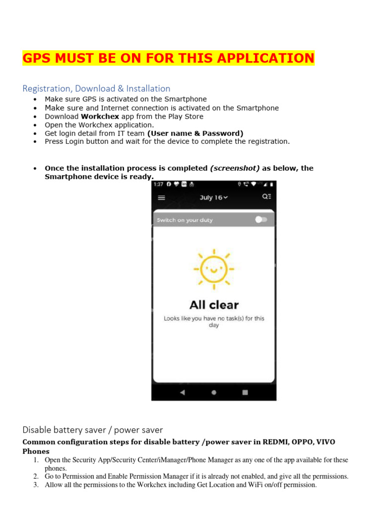 Workchex User Guide | PDF | Mobile App | Smartphone
