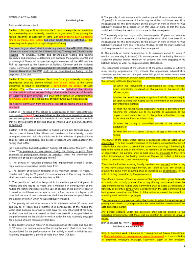 SPL-Laws-Finals 2 | PDF | Sexual Harassment | Legal Guardian