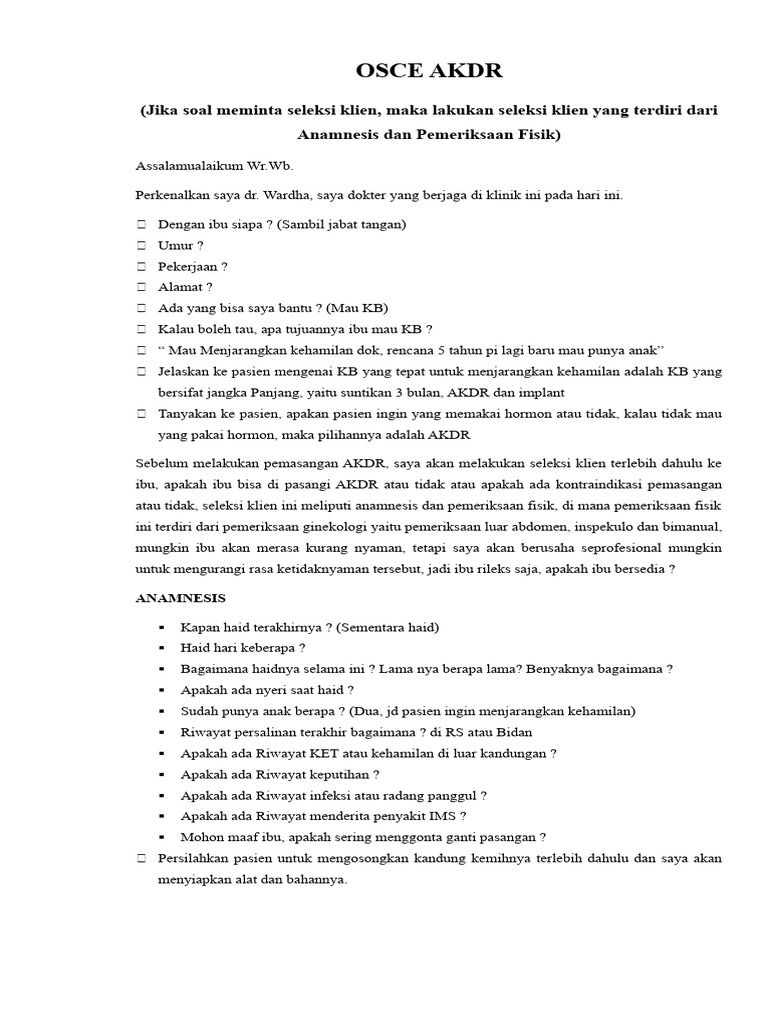Panduan Pemasangan AKDR untuk KB | PDF