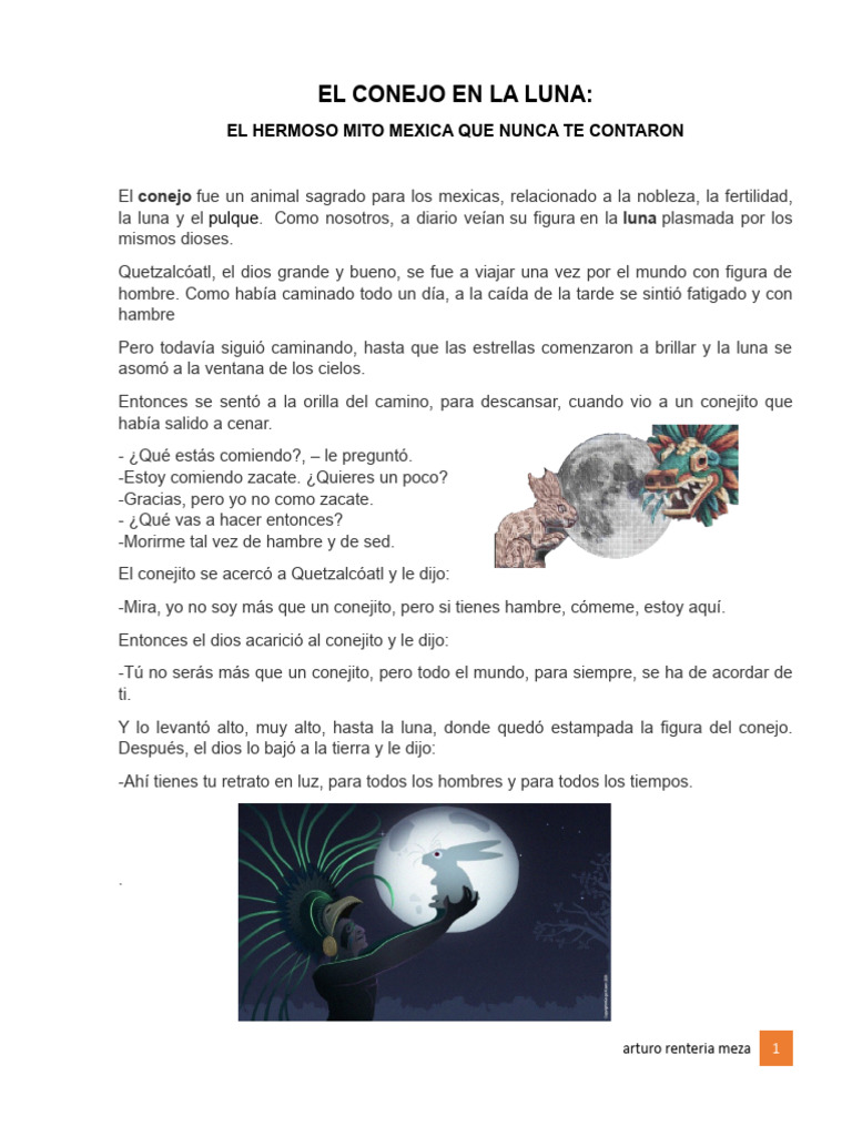 Mito de El Conejo en La Luna | PDF | Religión y espiritualidad