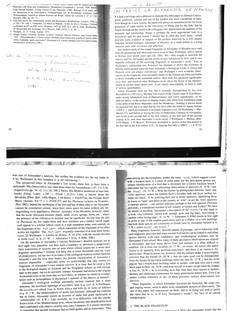 In Praise of Alexander of Myndos-Arnott 1987 | PDF